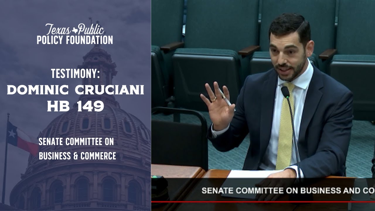 Houston LLC Chair Dominic Cruciani Testifies in Support of HB 149 in ...